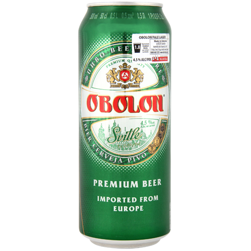 Obolon Pale Lager 4.5% Can 500ml Prices - FoodMe