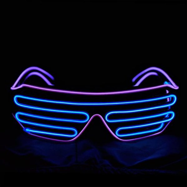 Shutter El Wire Neon Rave Glasses Flashing Led Sunglasses Light Up