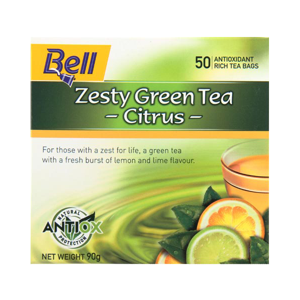 Bell Zesty Green Tea Citrus 50pk NZ Prices - PriceMe