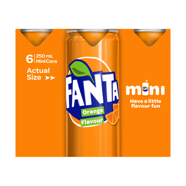 Fanta Orange Soft Drink Mini Cans 6pk Prices - FoodMe